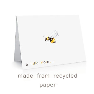 the lazy panda card company 20 Blank Cute All Occasion Bee Greeting Cards made from Recycled paper (Bee Note Cards)
