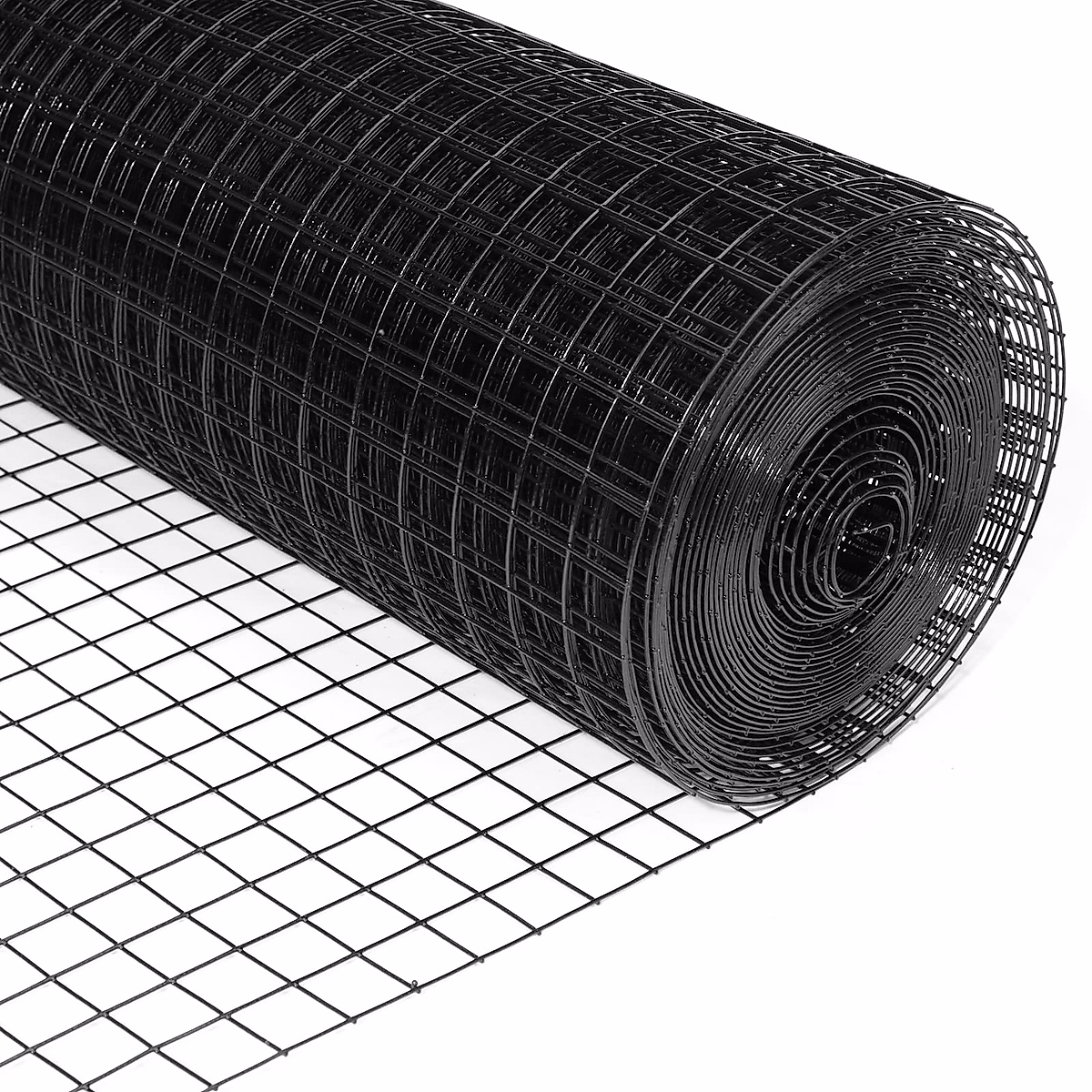 24'' x100' 1inch Hardware Cloth16 Gauge Black Vinyl Coated Welded Fence Mesh for Home and Garden Fence and Home Improvement Project (24'' x 100')