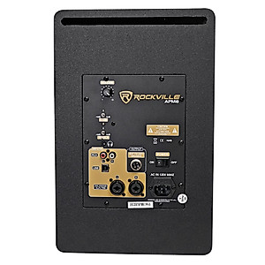Rockville Pair APM8W 8" 2-Way 500 Watt Powered USB Studio Monitor Speakers+Pads