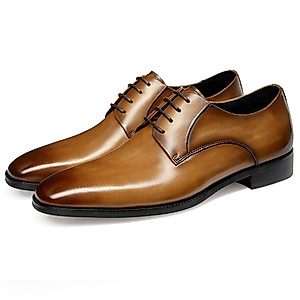 GIFENNSE Mens Leather Oxford Dress Shoes Formal Lace Up Modern
