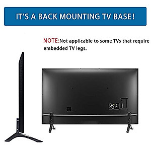Drsn TV Base Pedestal Feet TV Stand Mount Legs for Televisions with Mounting Holes Distance 2.16in/5.5cm or Within 1.77in/4.5cm, Distance Between Top Mounting Hole and Edge 3.15in/8cm