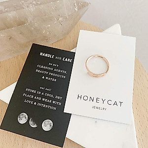 Honeycat Marigold Wrap Around Ring (adjustable between size 5, 6, 7, 8, 9) in Gold, Rose Gold, or Silver | Minimalist, Delicate Jewelry (Smooth, Rose Gold)