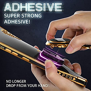 Lotadilo for Moto G Stylus 5G 2022 Case, Moto G Stylus 5G Cases with Astronaut Stand for Women Girls, Girly Cute Spaceman Love Heart Gold Plating 6D Phone Cover for G Stylus 5G 2022 6.8'' Black