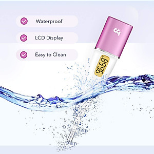 Smart Basal Body Thermometer, BBT Thermometer with Backlight LED Screen, Fertility/Period Tracker with Femometer APP, Automatic Data Recording, Lipstick Shape, Easy to Use and Carry, Purple