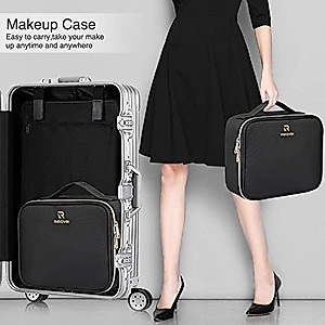 Travel Makeup Case,Chomeiu- Professional Cosmetic Makeup Bag Organizer Makeup Boxes With Compartments Neceser De Maquillaje(Black-M)