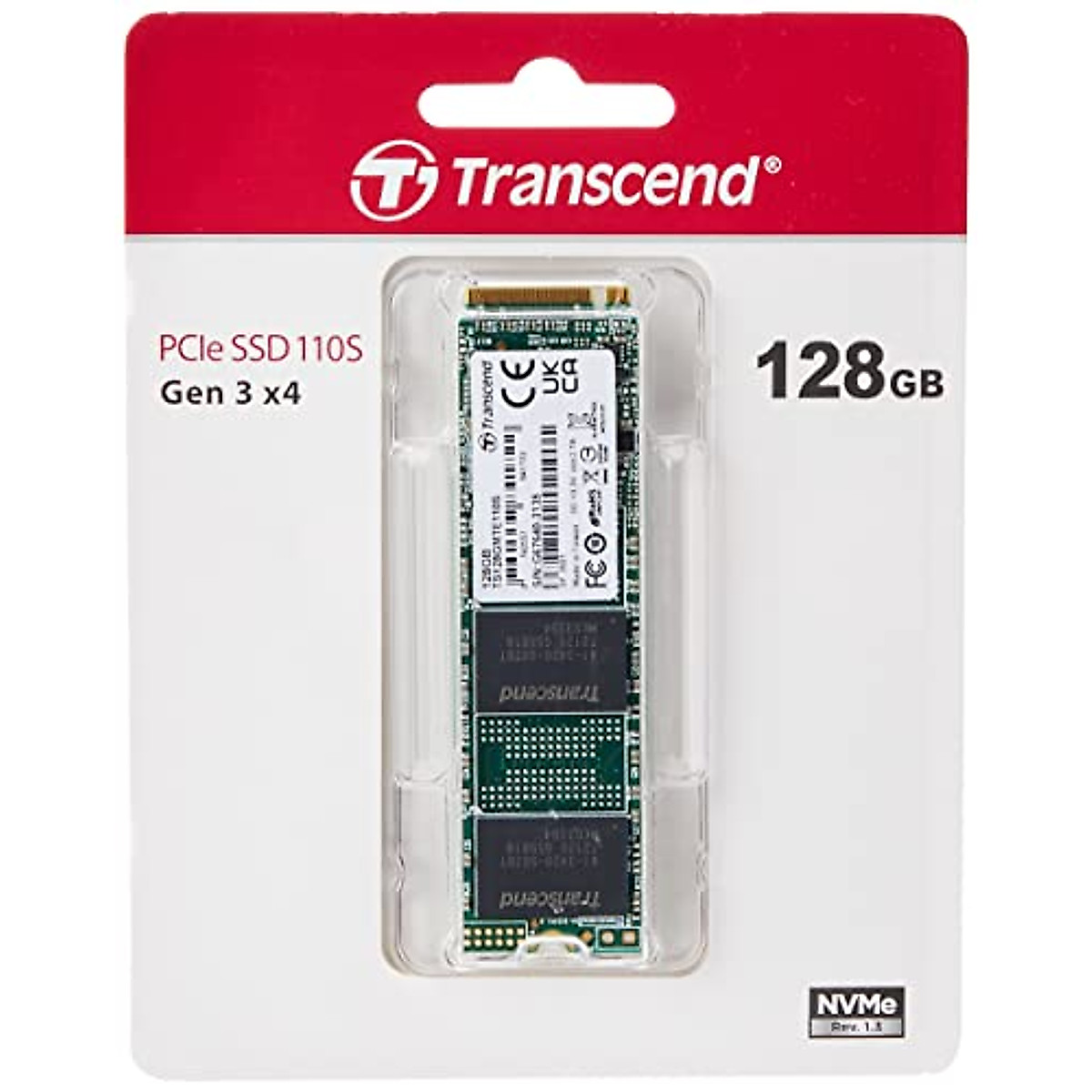 Transcend TS128GMTE110S 128GB M.2 NVMe PCIe Gen3x4 MTE110S Internal Solid State Drive