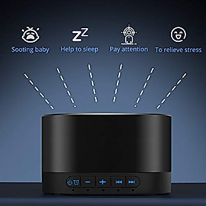 Magicteam Sound Machines White Noise Machine with 20 Non Looping Natural Soothing Sounds and Memory Function 32 Levels of Volume Powered by AC or USB and Sleep Sound Timer Therapy for Baby Kids Adults