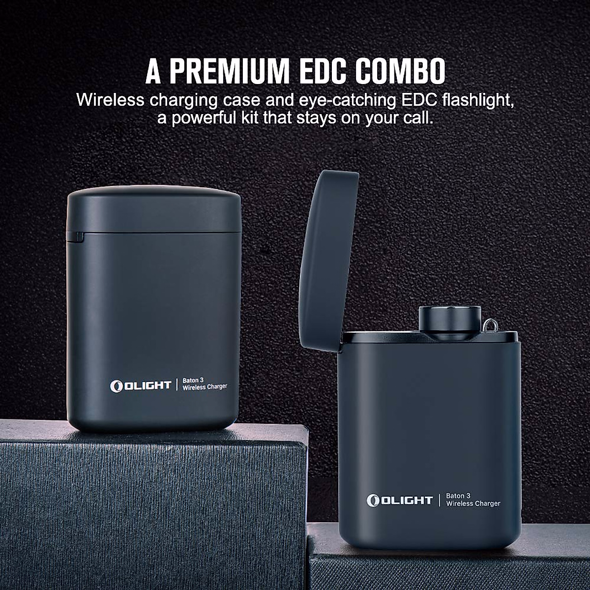 OLIGHT Baton3 Premium Edition 1200 Lumens Compact LED Flashlight Powered by a Single Rechargeable Battery, with Charging Box, Black