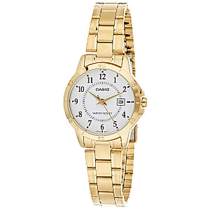 Casio Women's LTP-V004G-7B Gold Ion Plated Stainless Steel Band Analog Watch