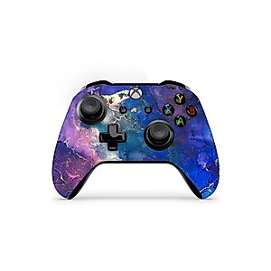 ZOOMHITSKINS Controller Skin Compatible with X1 S and X1 X, Vinyl Sticker Technology, Midnight Gem Planet Blue Purple, Durable, Bubble-Free, Goo-Free, 1 Skin, Made in The USA