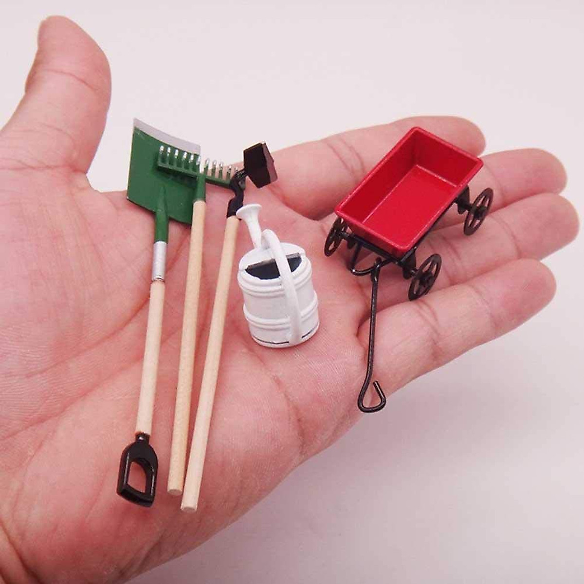 Miniature Gardening Box Farming Tools 1/12 Model Doll House Garden Decor Accessories
