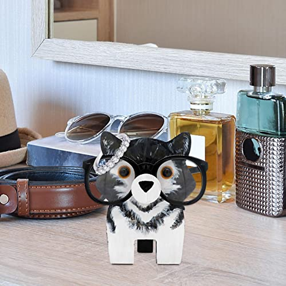 Animal Glasses Holder, Glasses Holder Stand, Wooden Eye Glass Display Stands, Frog Wolf Octopus Glasses Bracket, Glasses Stands Glasses Accessories for Home Office Desk Decor