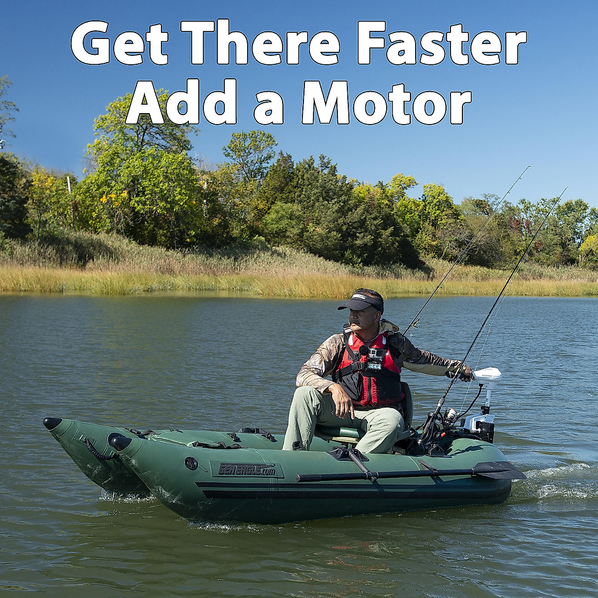 Sea Eagle 285 Inflatable Frameless Fishing Pontoon Boat - Pro Package