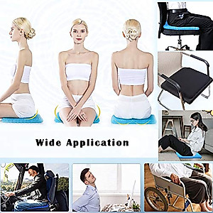 Cushion Lab Patented Gel Seat Cushion, Cooling seat Cushion Thick Big Breathable Honeycomb Design, Double Layer Egg Gel Cushion for Pain Relief, Seat Cushion for The Car,Office,Wheelchair