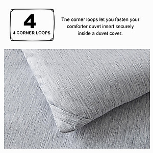 CozyLux Twin/Twin XL Comforter Set Dorm Bedding, 2 Pieces Light Grey Twin Extra Long Soft Luxury Cationic Dyeing Comforter for College, Light Gray Breathable Bed Set with 1 Comforter and 1 Pillow Sham