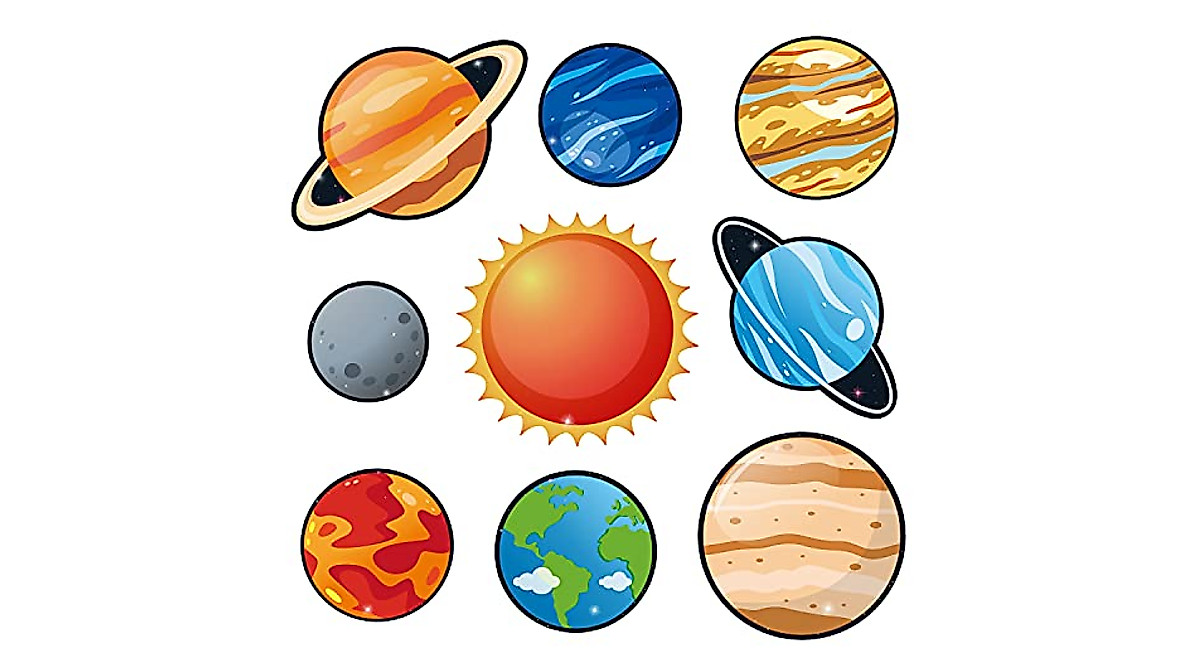 BeYumi Solar System Wall Decals – 45 Planet Space Themed Decor