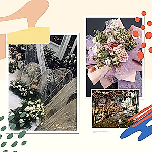 Glitter Wavy Tulle Fabric 3 Rolls 6 Inch by 30 Yards Total Sparkle Mesh Netting Fabric Ribbon Spool for Wedding Birthday Party Baby Shower Decorations DIY Tutus Petticoat Tulle Skirt Table Skirt