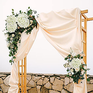 JPSOR 30pcs Artificial Hydrangea Silk Flower Heads with Stems, Fake Flowers for Wedding Centerpiece Home Garden Party Decoration (White)