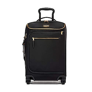TUMI Voyageur Leger International Carry-On - Luggage with Wheels - Suitcase for Women & Men - Black & Gold Hardware