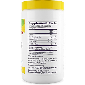 Healthy Origins Healthy Fiber - Clear Mixing (Sunfiber), 225 g - Gut Health Supplements for Women & Men - Fiber Powder Dietary Supplement - Gluten-Free Supplement - 7.9 Oz