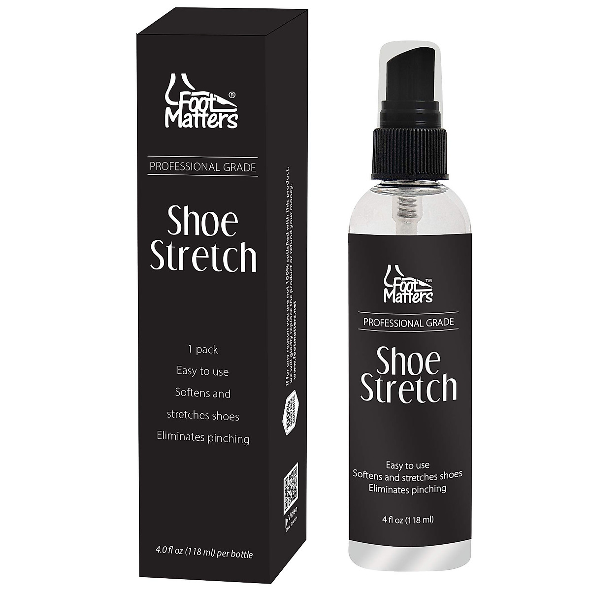 FOOTMATTERS Professional Boot & Shoe Stretch Spray – Softener for Leather, Suede, Nubuck, Canvas – 4 oz