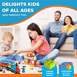 Electric Train Set-Toddler Train Toy Figures & Playsets for Age 2-10Year Old Boy Toy Trains, Kids Toy Train Sets for Boys&Girls, Mini Engine Steam Train Model Train (107 Pieces)