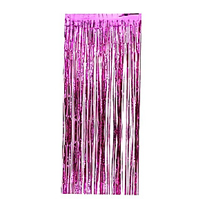 UKCOCO Rose Gold Fringe Curtain 3pcs Tinsel Curtain foil Curtain Party Decoration Plastic Fringe Curtain Fringe Curtain Decoration Aluminum foil Decorate Metallic line