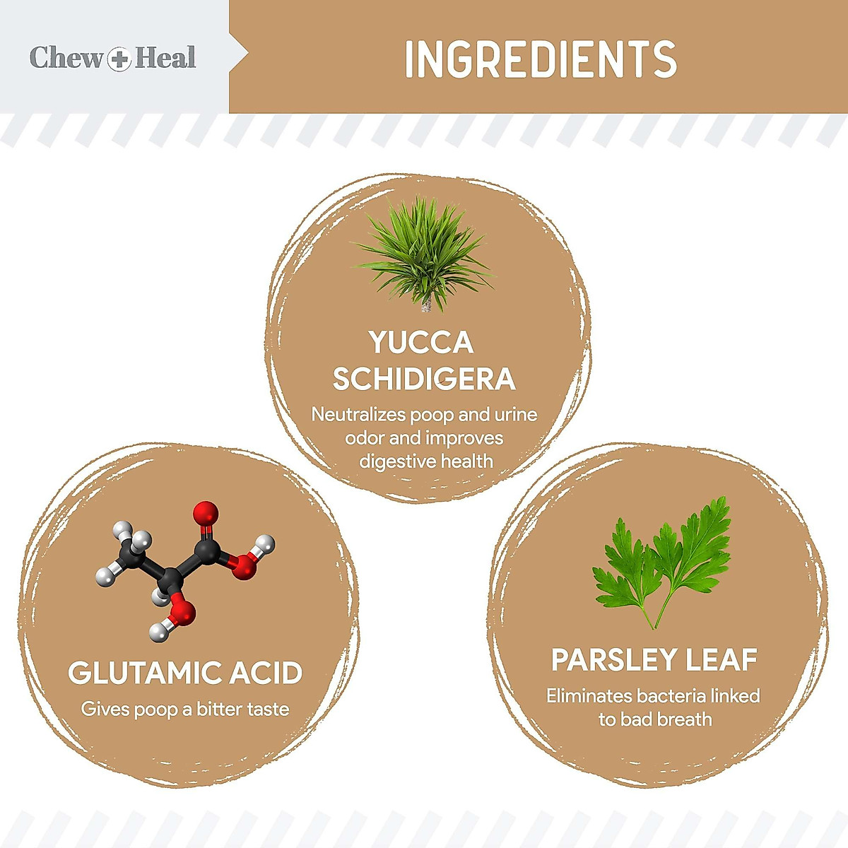 Stop The Poo Chew Coprophagia Treatment for Dogs - 120 Soft Chews - Peanut Butter Flavor Dog Deterrent for Dogs Eating Poop - Treats Bad Breath and Boosts Gut Health - Made in USA