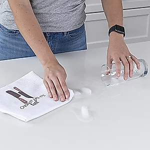 Aller Home & Kitchen Funny Kitchen Towels with Sayings. 4pc Kitchen Towel Set, Fun Pun Gadget Design - Waffle Weave Towel, Decorative Funny Dish Towels for Mom. Cute Kitchen Towels for Gifts