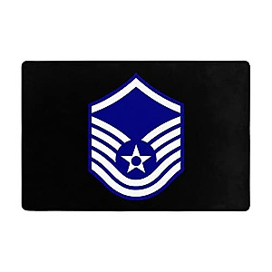 Air Force Master Sergeant 1st SGT Diamond Rank Area Rug Living Room Bedroom Kitchen Sofa Bedside Carpet Floor Mats 36"X24"