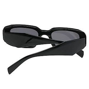 setigblom Trendy Y2K Rectangle Sunglasses for Women Men 90s Glasses Retro Shades Square Frame
