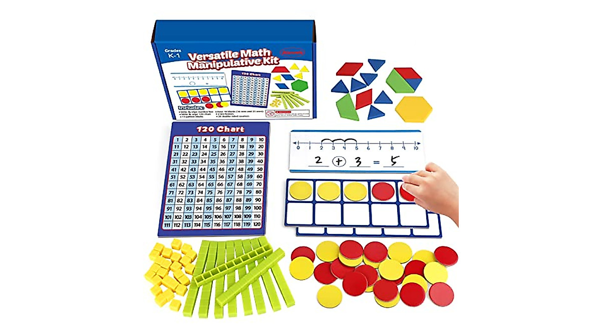 Versatile Math Manipulatives Kit for Kids K-3