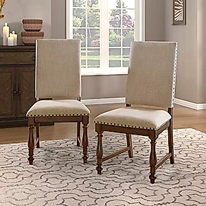 Lexicon Silverlake Dining Side Chair (Set of 2), Beige