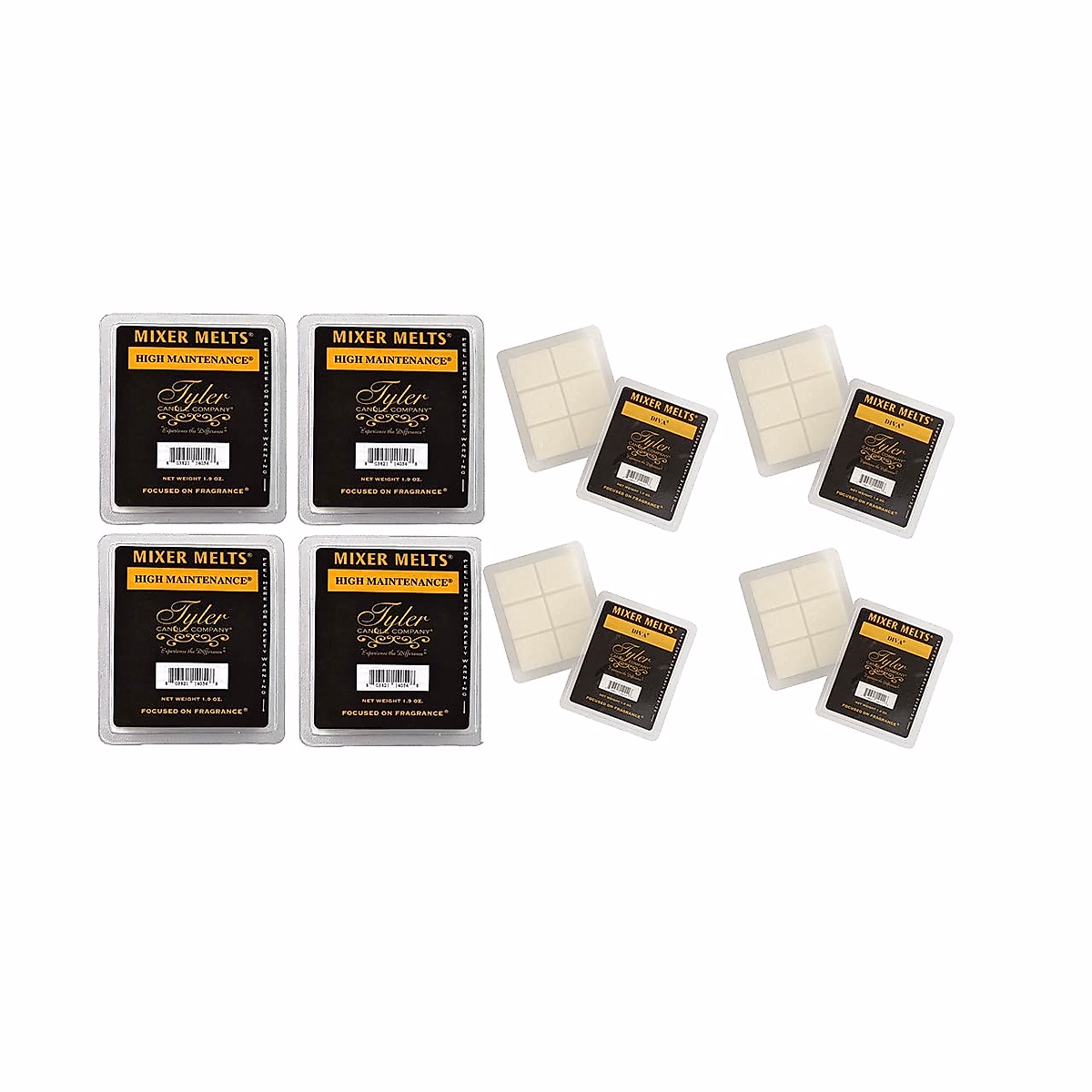 Tyler Candle Mixer Melts Set of 4 - High Maintenance (Diva High Main(4 Set of Each))