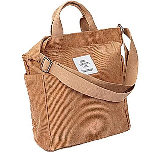 WantGor Women's Crossbody Shoulder Handbags and Large Corduroy Tote Bag
