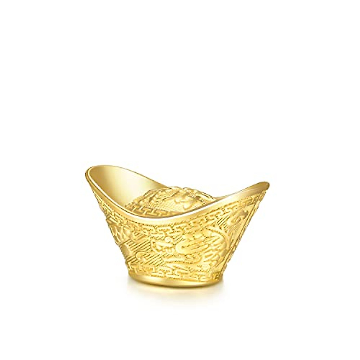 Chow Sang Sang 999.9 24K Solid Gold Price-by-Weight 3.74g Gold Yuanbao Gold Ingot Gold Ornament for Women and Men 93962O