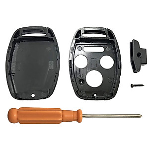 3+1 Buttons Replacement Key Fob Cover Case fits for Honda Accord Civic 2012 CR-V Pilot 2006 Pilot 2009-2015 Element Keyless Entry Key Fob Shell