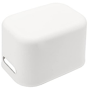 JOIKIT 6 Pack White Storage Bins with Handles, White Bathroom Kitchen Organizer Bin, White Plastic Vanity Storage Bins for Hand Soap, Body Washes, Towels, Shampoos, Lotions, Bath Balls, 10 x 7 x 6.3 Inch