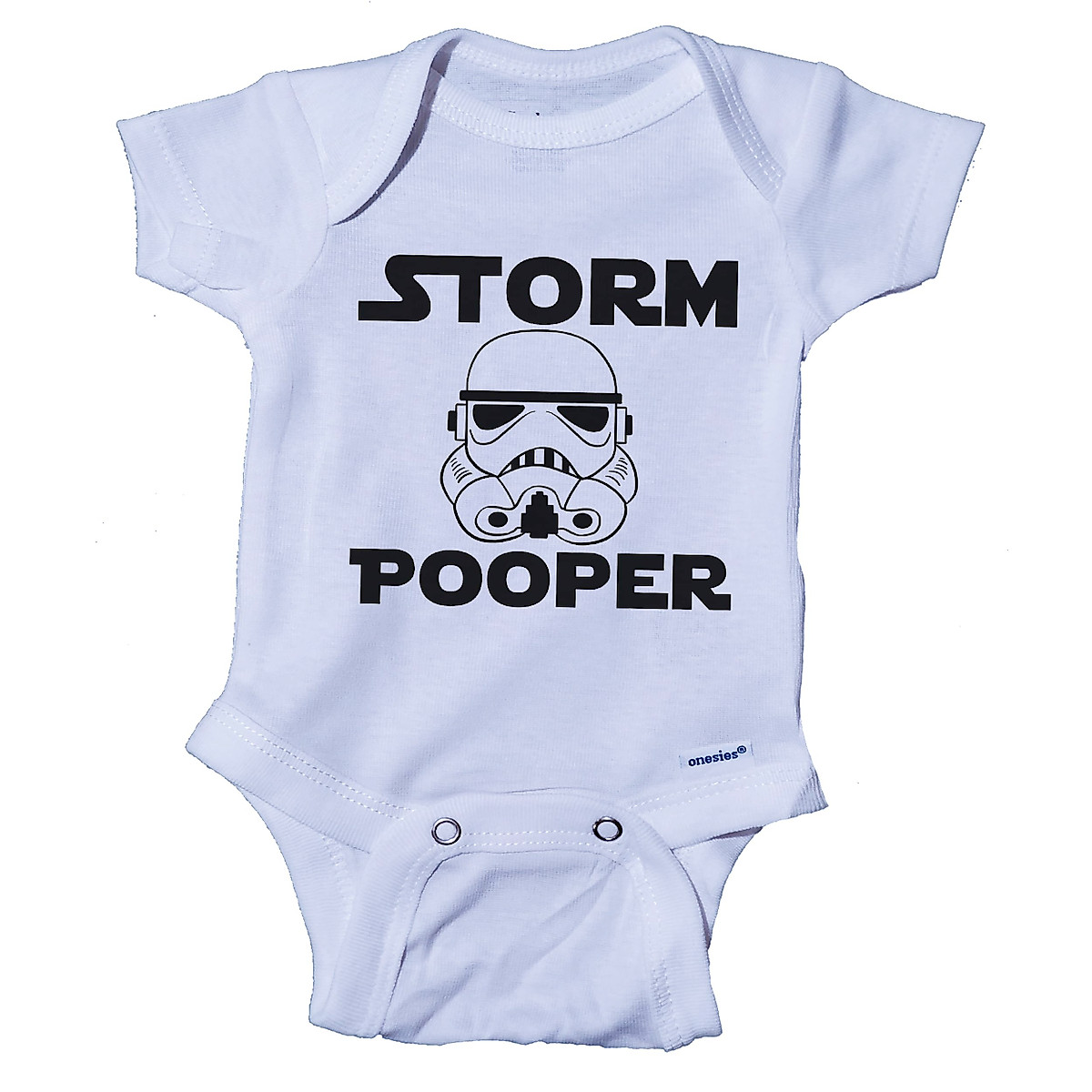 Ink Trendz STORM POOPER TROOPER Themed Baby Onesie® Bodysuit Romper (3-6 Months)