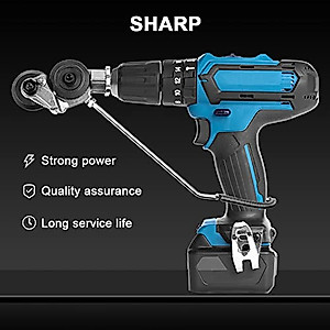 Electric Drill Plate Cutter, Metal Nibbler Drill Attachment, Double Headed Sheet Metal Cutter for Cutting Iron, White Sheet, Steel,Copper, Aluminum