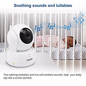 VTech VM923 Baby Monitor, 2.8” Screen, Pan-Tilt-Zoom, 1000ft Long Range, Night Vision, 2-Way Audio, Temperature Sensor, Lullabies, Secure Transmission No WiFi