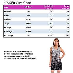 MANER Women's Sequin Dress Sparkly Glitter V-Neck Sleeveless Party Club Cocktail Tank Dress (L, Silver/Rose Gold/Brown)