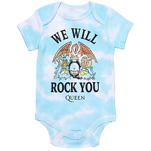 Queen Newborn Baby Boys Baby 3 Pack Short Sleeve Bodysuits Blue/Black 3-6 Months