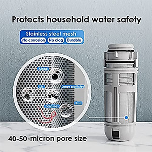 Waterdrop Spin Down Sediment Filter, Whole House Water Filter System, Auto Flushing Backwash, 40-50 Micron, Traps Sand, BPA Free, WD-PFA