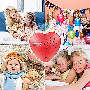 EKSEN Heart Voice Recorder, 30 Seconds Voice Recorder for Stuffed Animal, Plush Toy, etc. Kids Voice Recorder, Sound Box for Voice Gifts. (Red - 1 Pack)