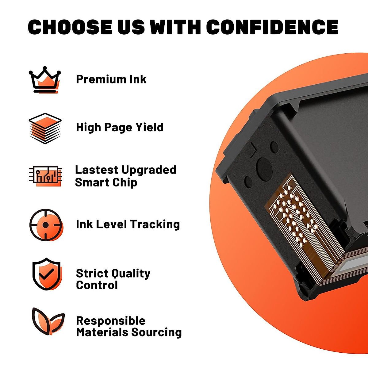 COCCINK 65XL Remanufactured Ink Cartridge Replacement for HP 65 XL N9K04AN for Envy 5055 5052 5058 DeskJet 3755 2655 3720 3722 3723 3752 3758 2652 Printer (1 Black, 1 Tri-Color) High Yield Combo Pack