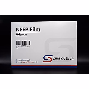 Siraya Tech 2 Pcs NFEP Film - A4 Size (210 X 297mm) Better Durability Fewer Layer Lines Accurate Print Results Great for Resin Printing Better Performance Over FEP for LCD DLP 3D Printers