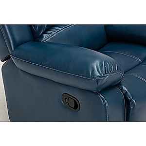 Comfort Pointe Clifton Navy Blue Faux Leather Glider Rocker Recliner