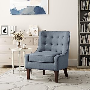 Lifestyle Solutions Moreland Accent Arm Chair, Navy Blue