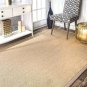 nuLOOM Orsay Machine Woven Sisal Area Rug, 8' x 10', Beige